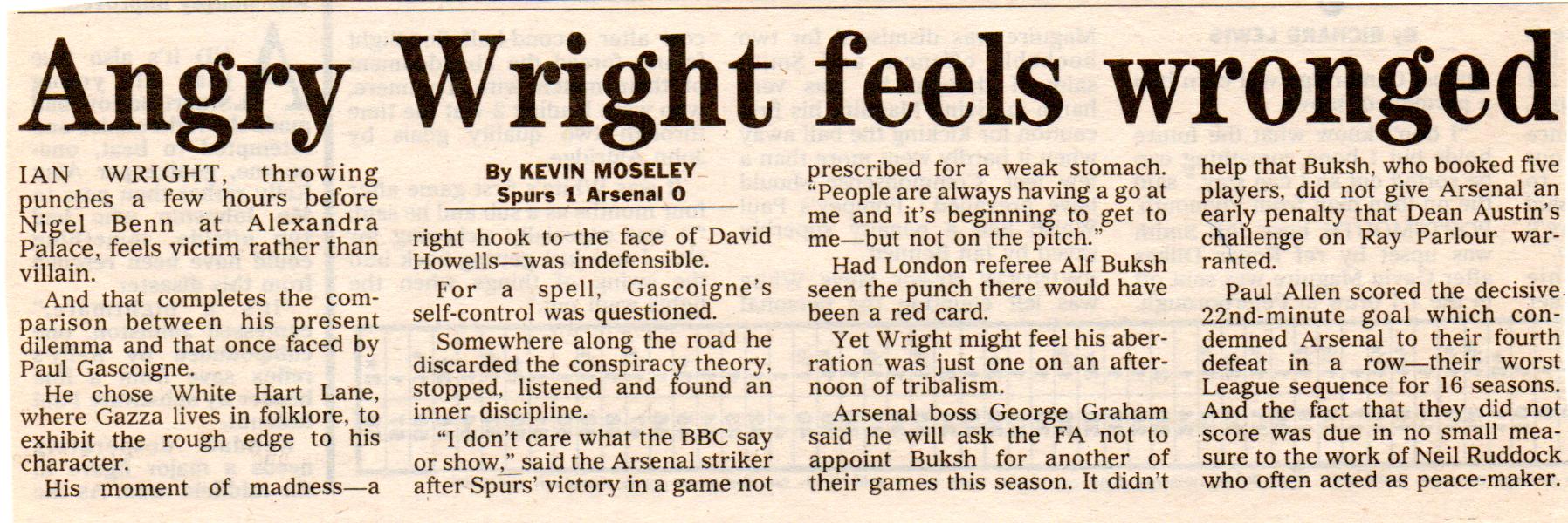 Arsenal History: 20 Years Ago, Our Worst Run For 16 Years ...