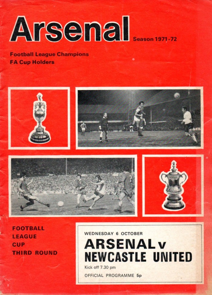 History of the Arsenal Programme – 1971-72 Season | angryofislington